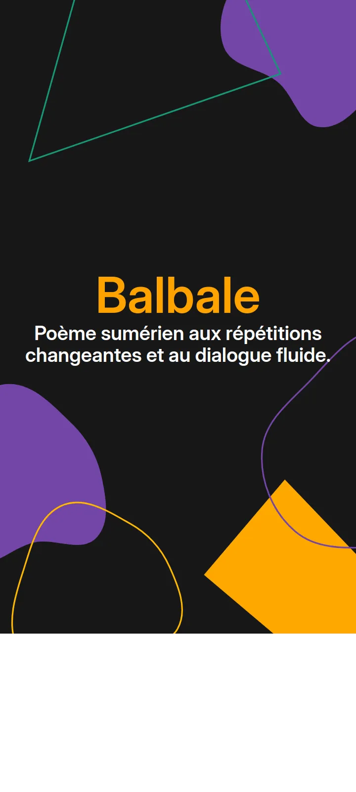 Balbale - Un Poème pour chaque instant
