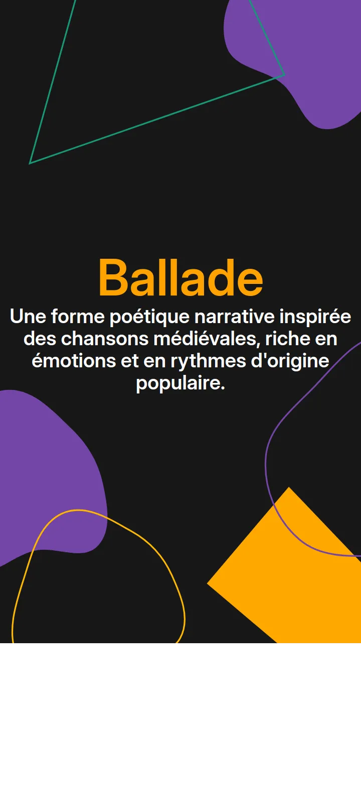 Ballade - Un Poème pour chaque instant