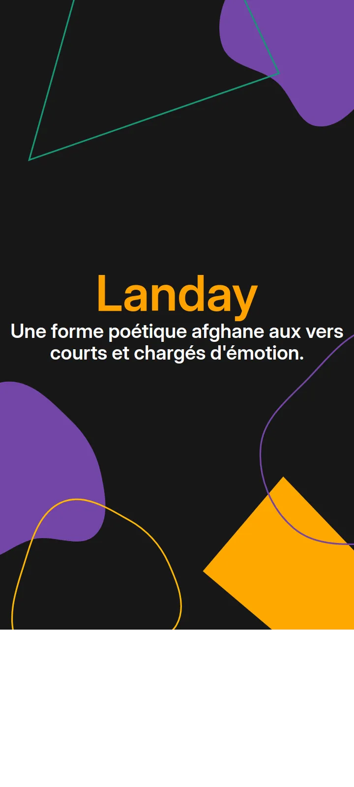 Landay - Un Poème pour chaque instant