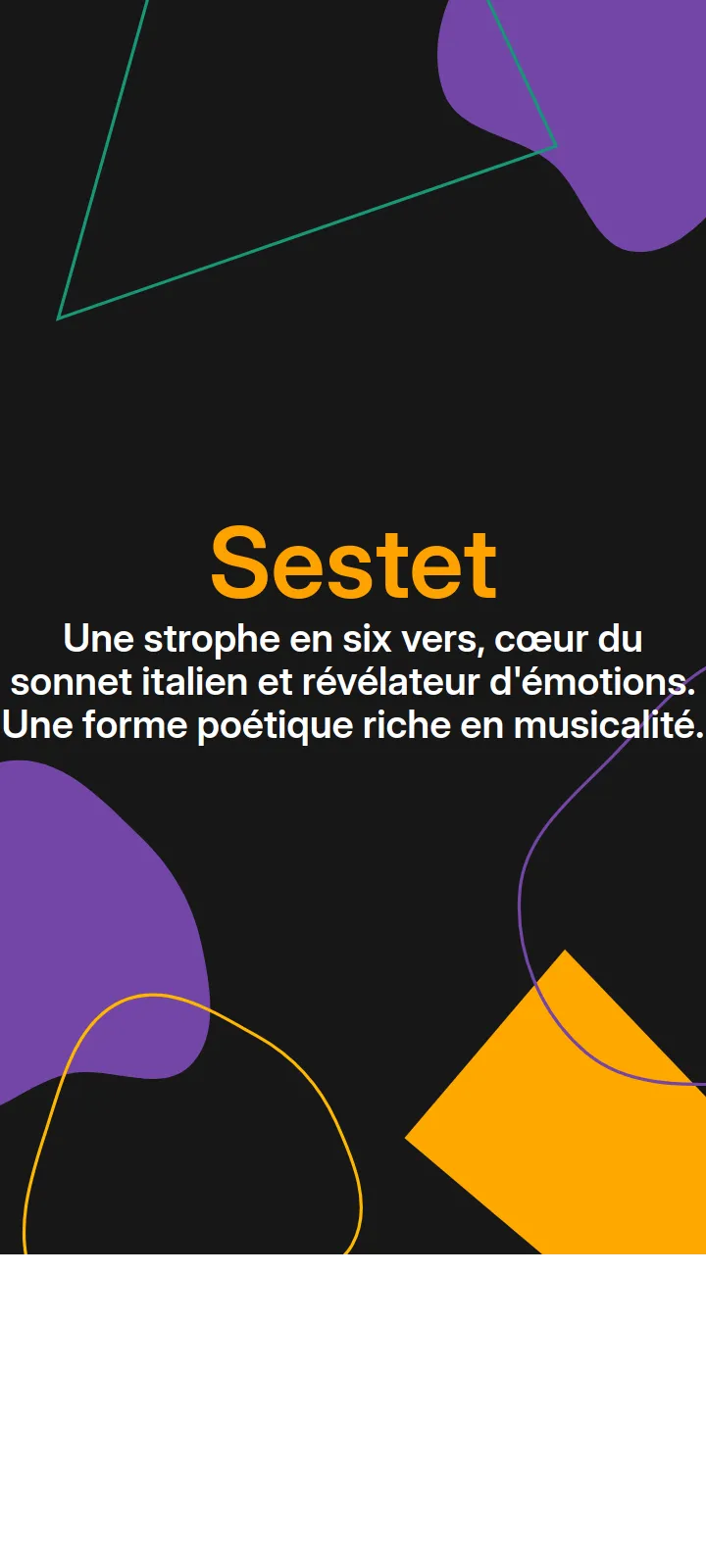 Sestet - Un Poème pour chaque instant